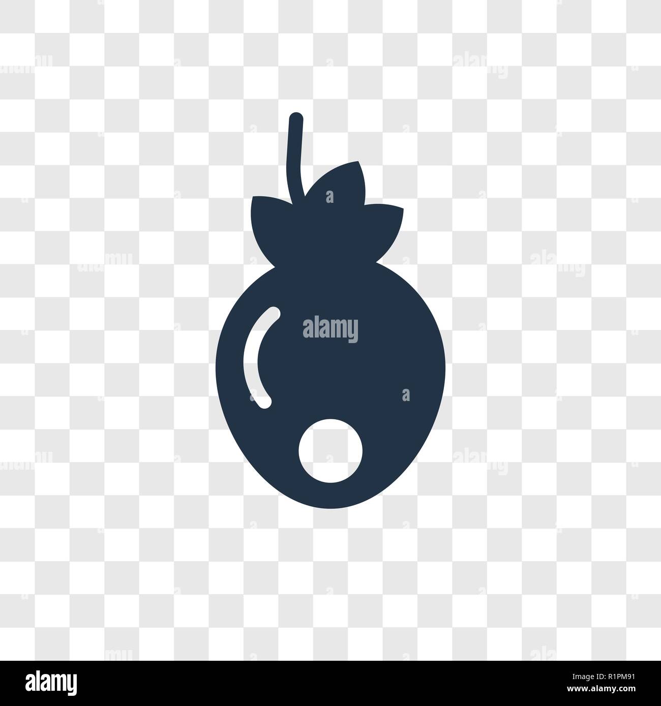 Persimmon vector icon isolated on transparent background, Persimmon ...