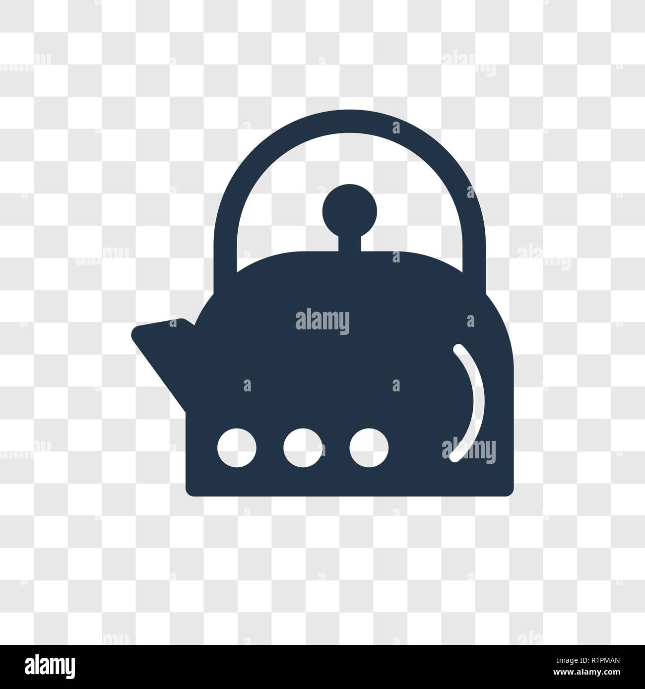 Kettle vector icon isolated on transparent background, Kettle ...