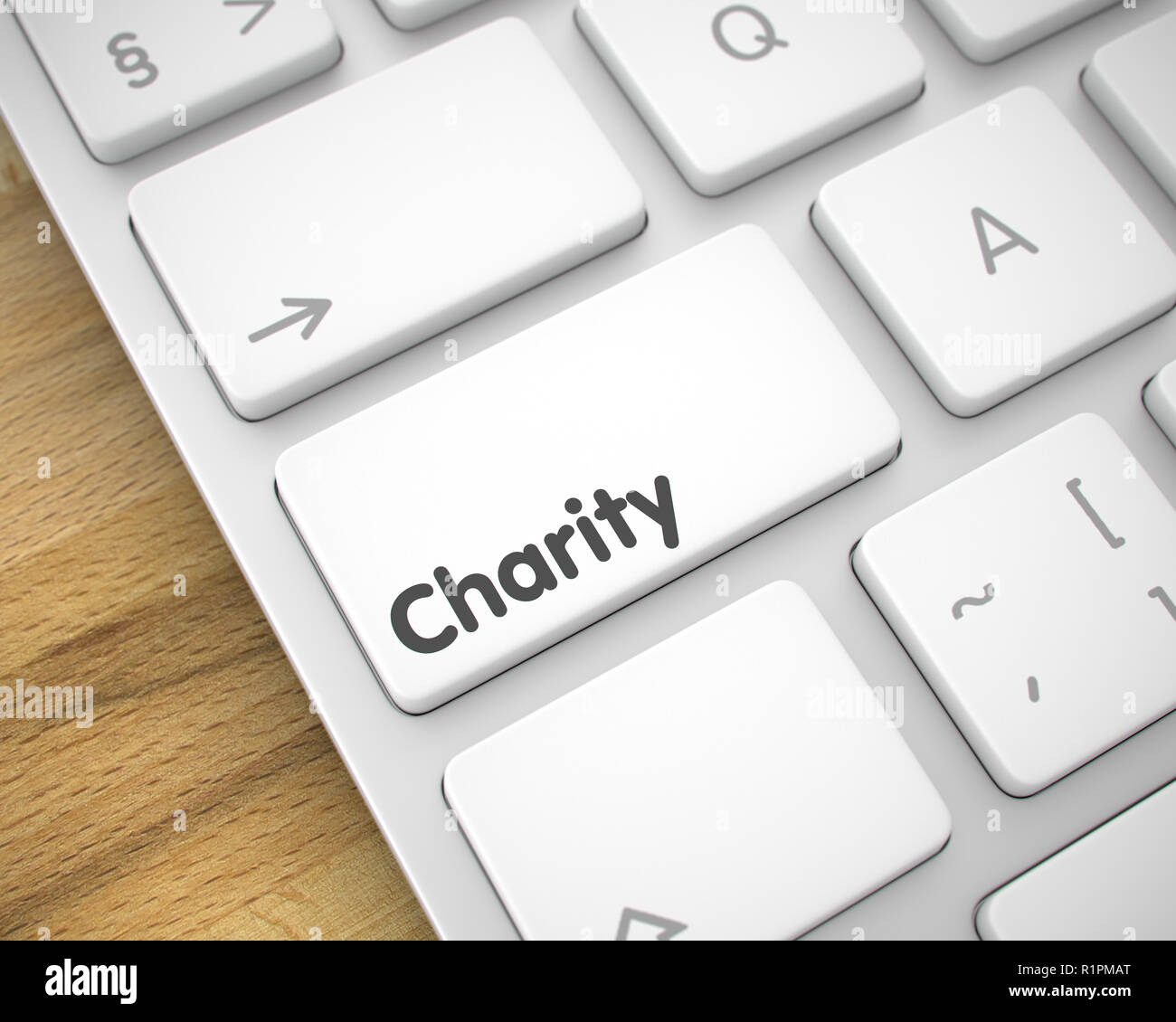 Charity - Message on White Keyboard Button. 3D Stock Photo - Alamy