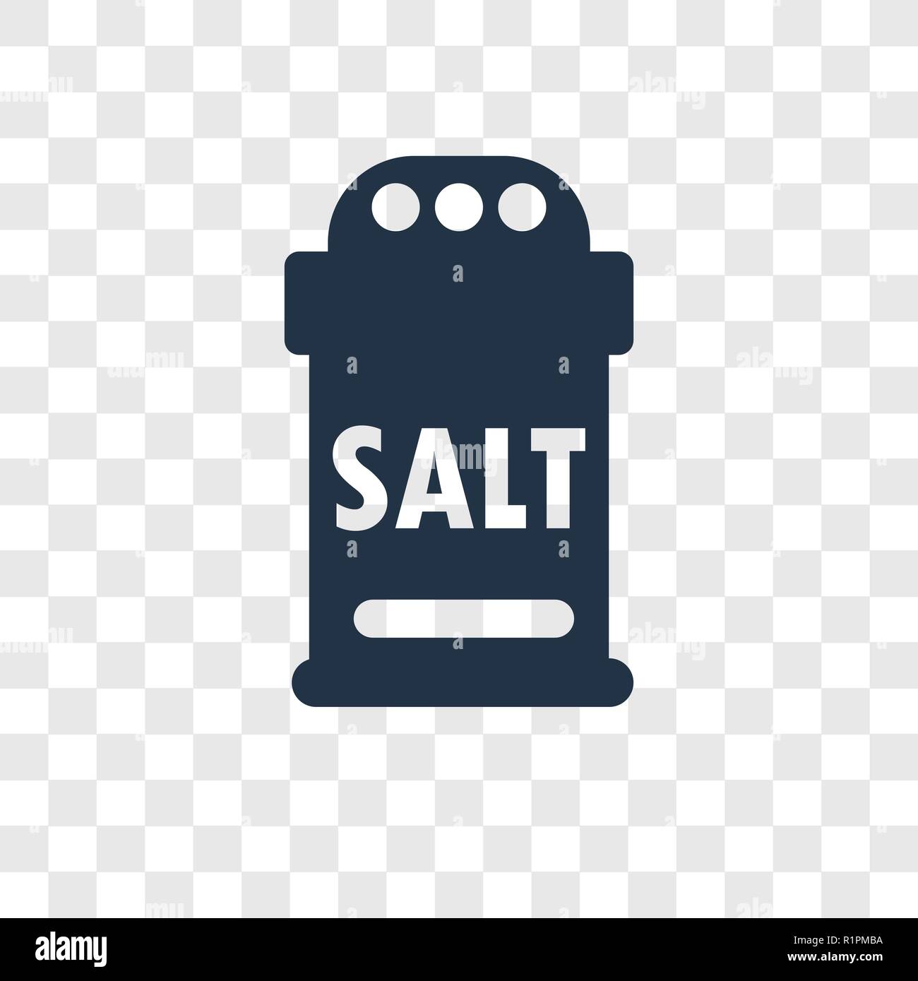 Salt vector icon isolated on transparent background, Salt transparency ...