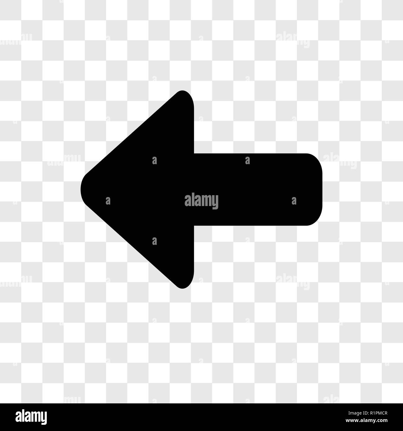 Left Direction vector icon isolated on transparent background, Left ...