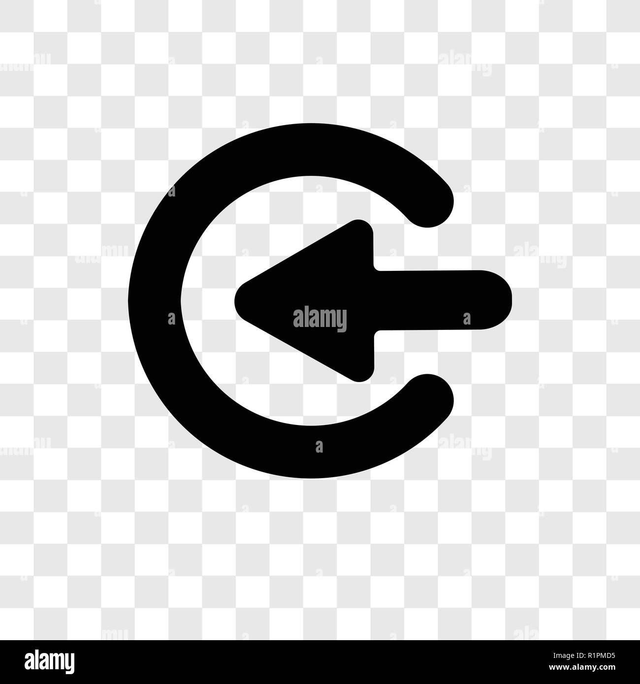 Enter Up vector icon isolated on transparent background, Enter Up ...