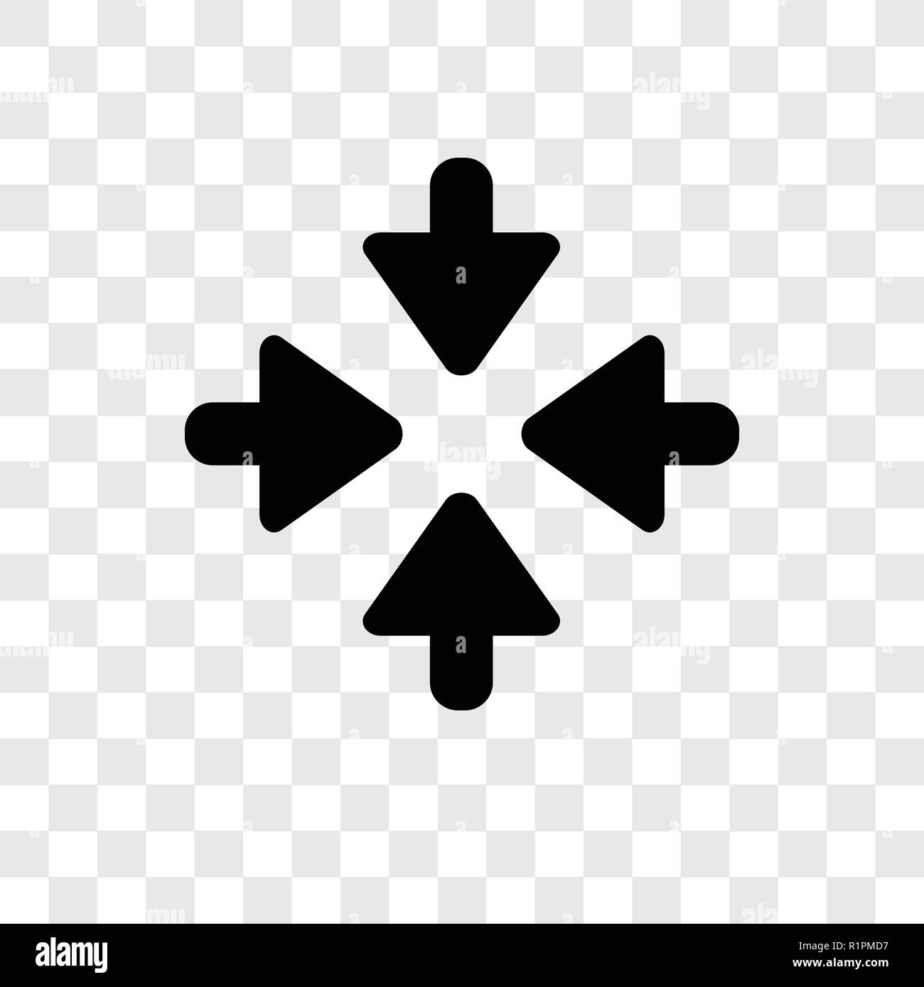 Minimize Arrows vector icon isolated on transparent background ...