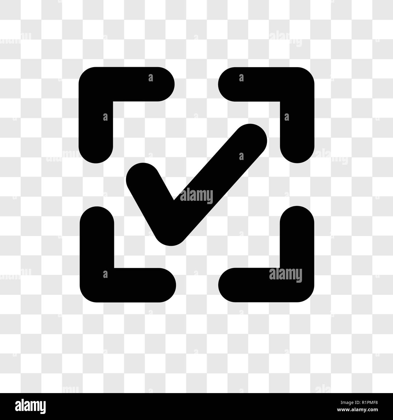 Confirm vector icon isolated on transparent background, Confirm ...