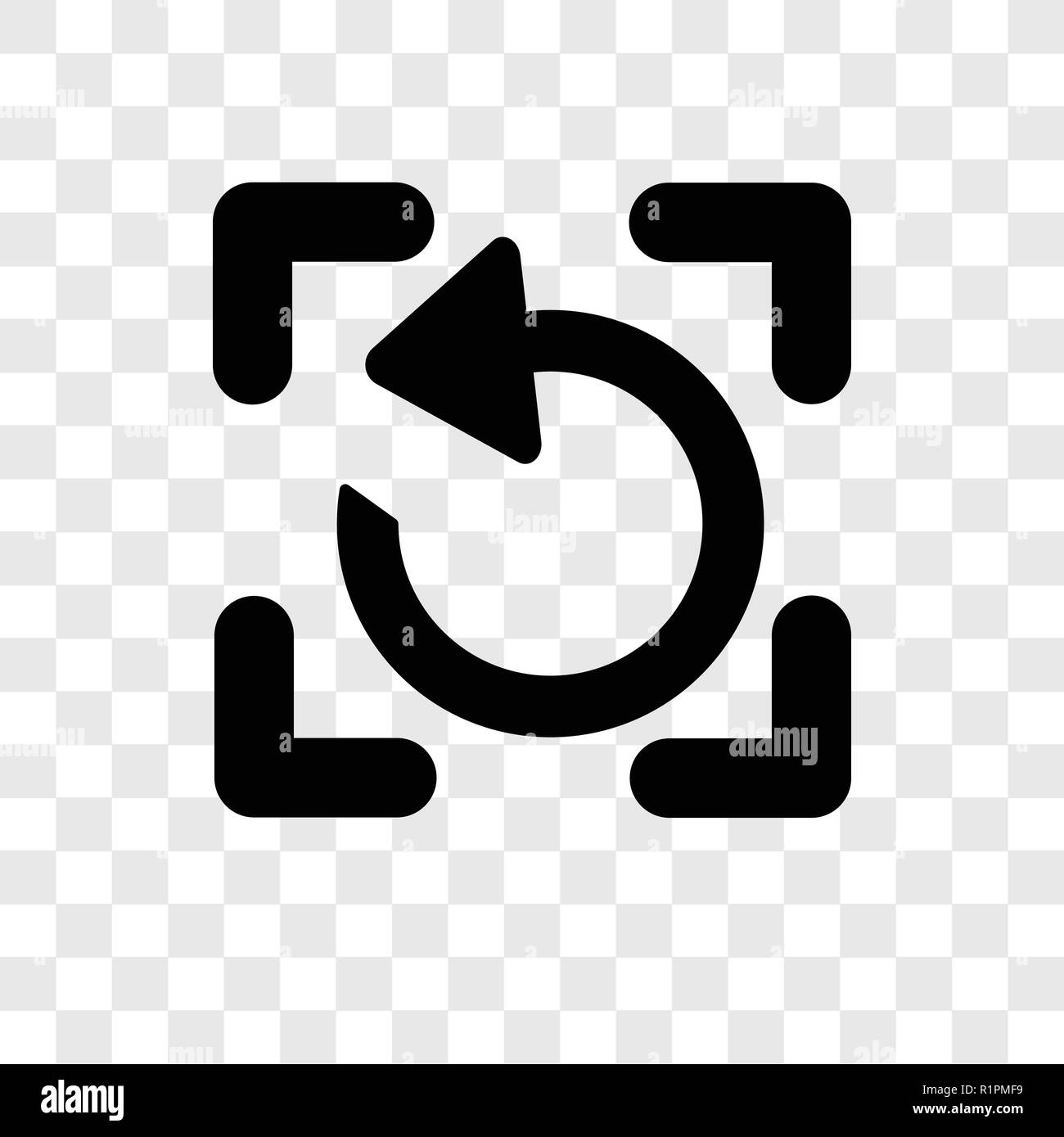 Refresh vector icon isolated on transparent background, Refresh ...