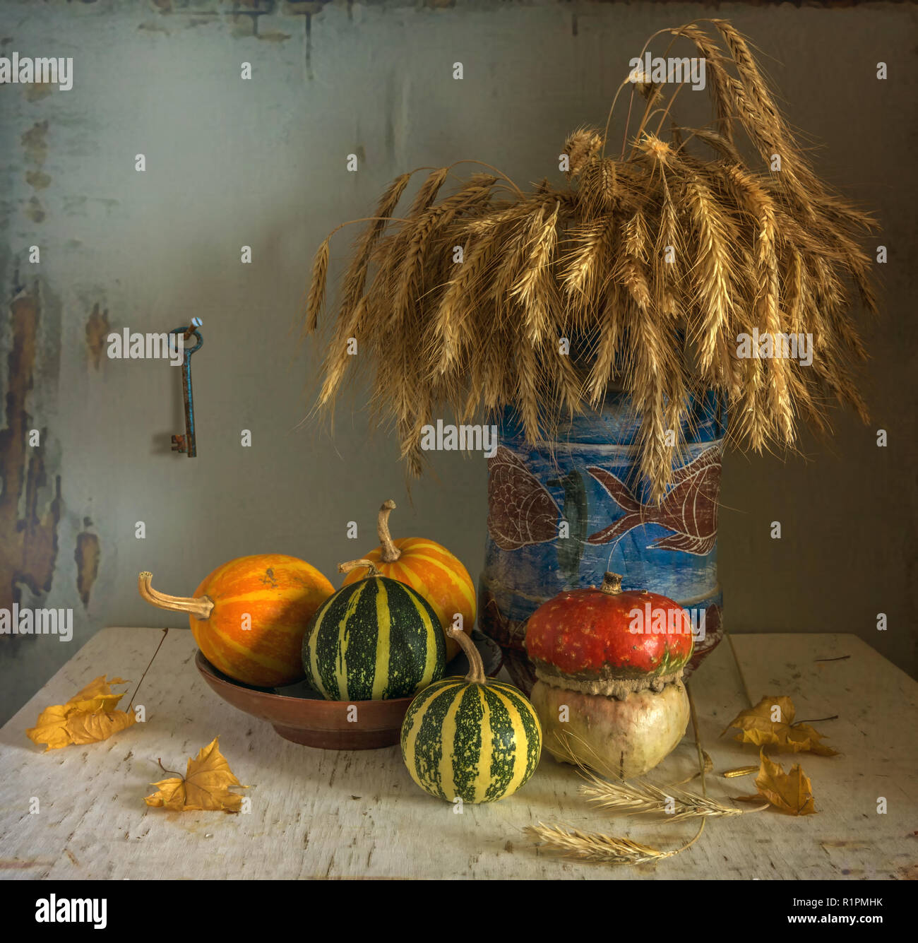 Still life with pumpkins hi-res stock photography and images - Alamy
