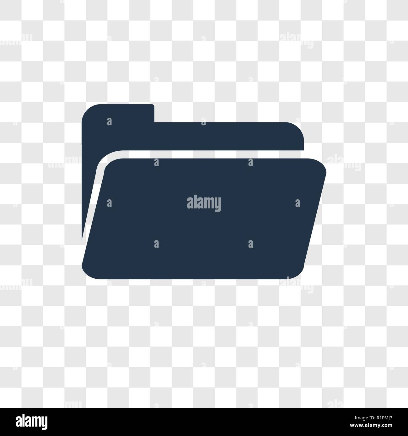 Folder vector icon isolated on transparent background, Folder ...