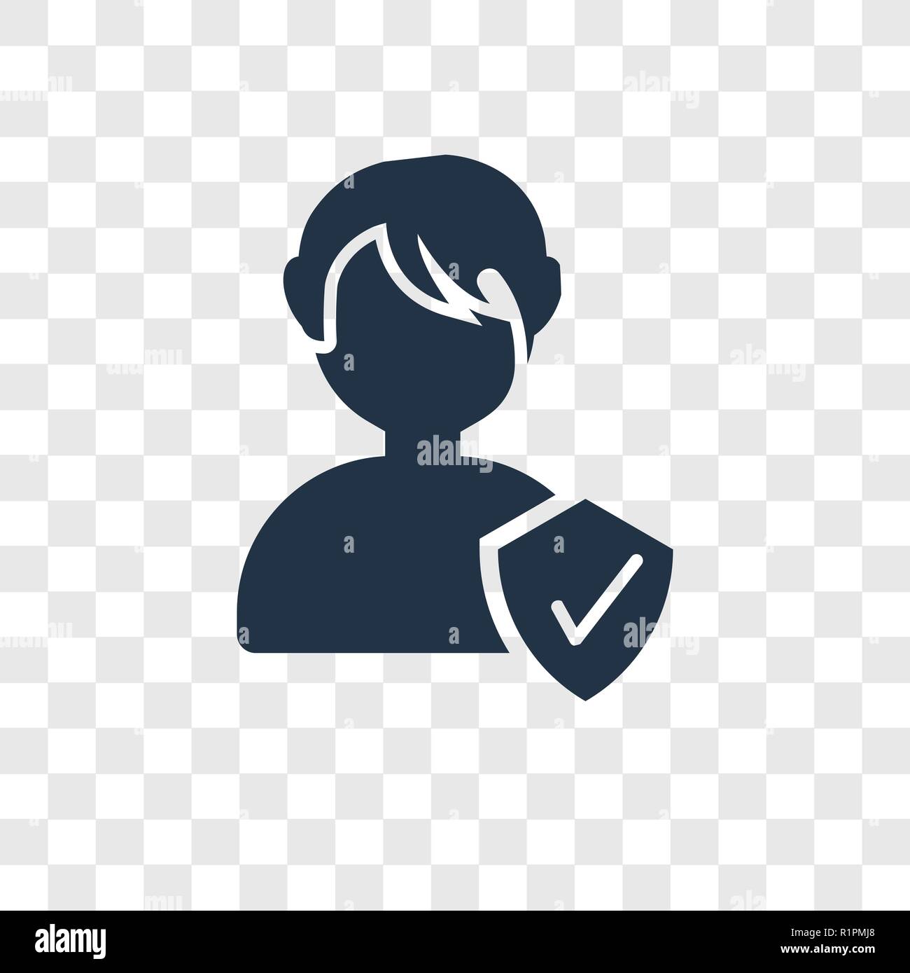 Person vector icon isolated on transparent background, Person ...