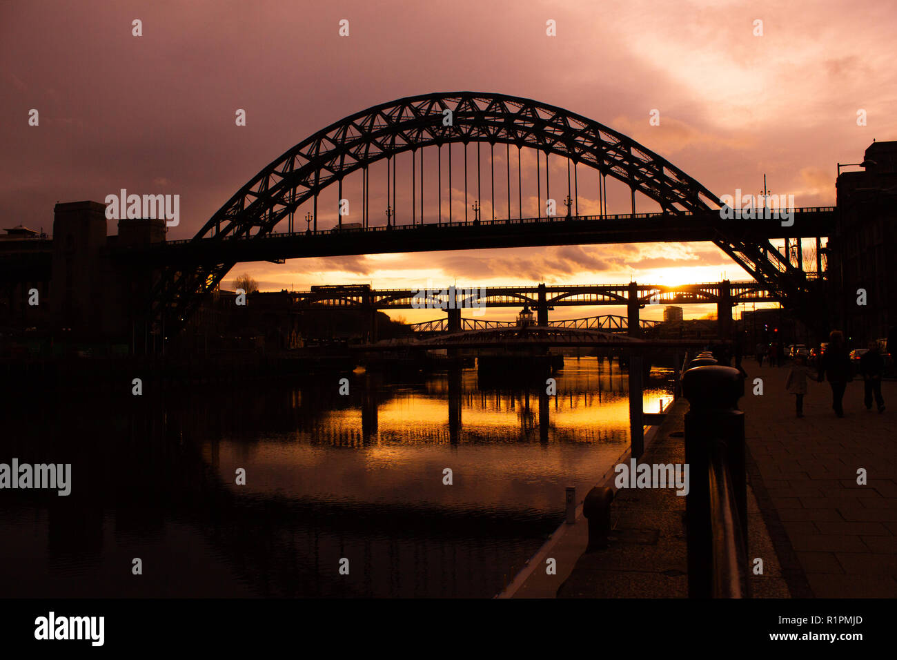 Tyne bridges at sunset hi-res stock photography and images - Alamy