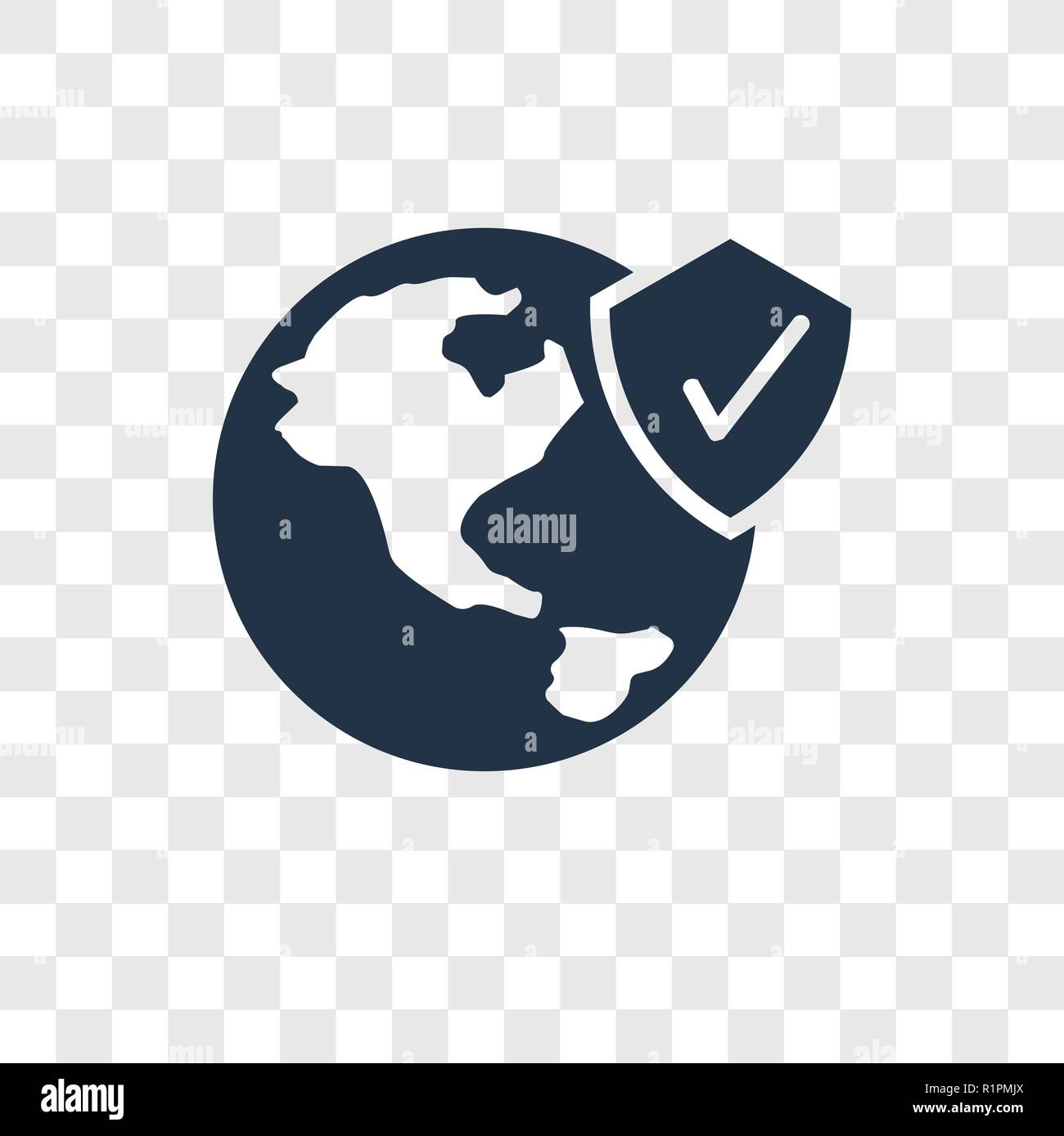 World vector icon isolated on transparent background, World ...