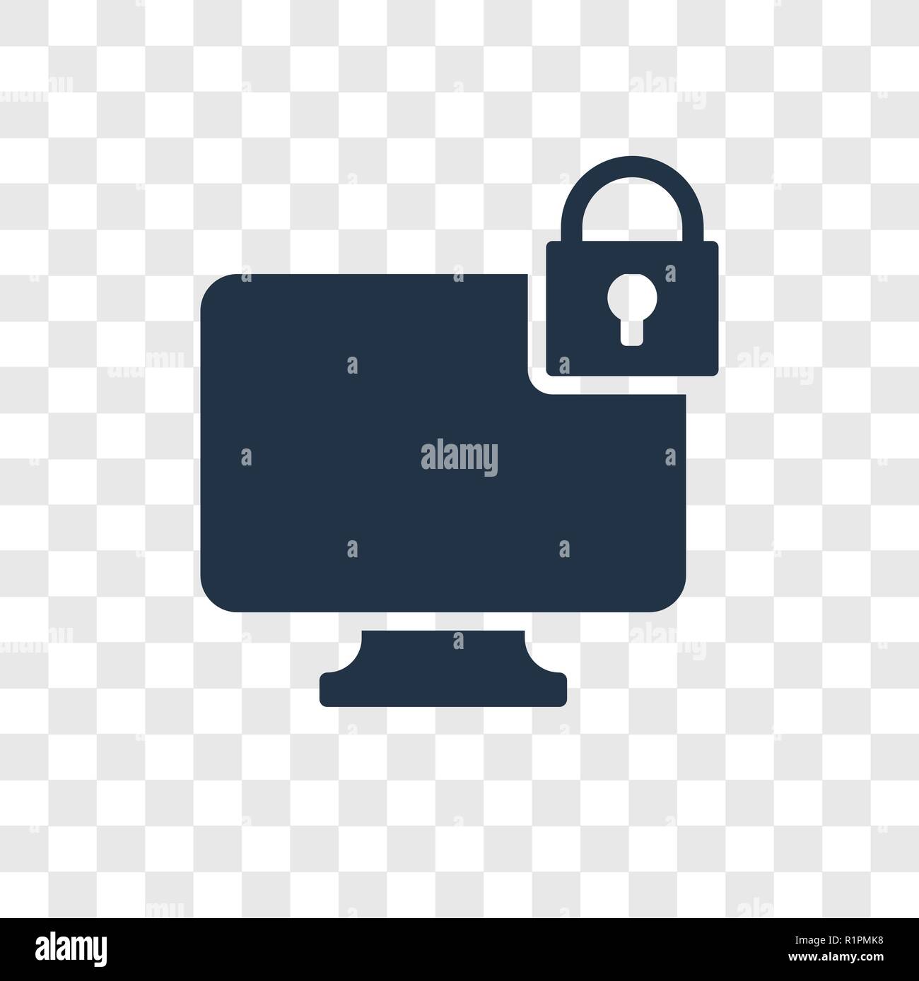 Computer vector icon isolated on transparent background, Computer ...