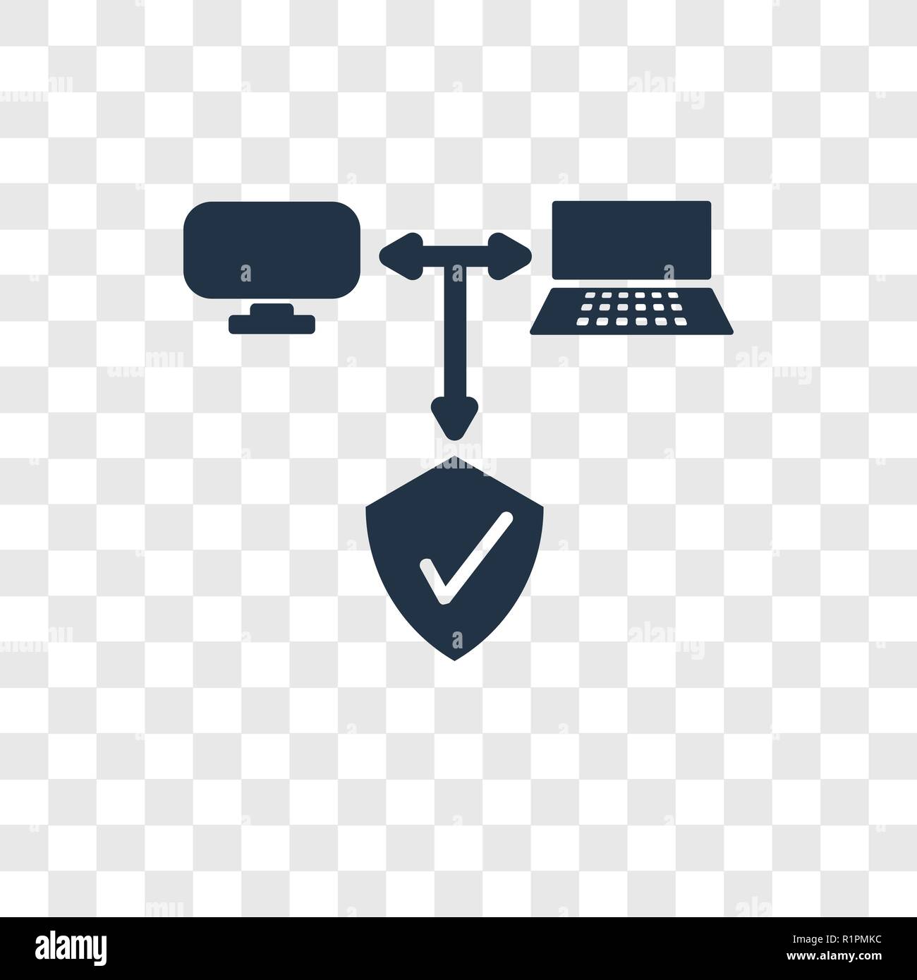 Computer vector icon isolated on transparent background, Computer ...