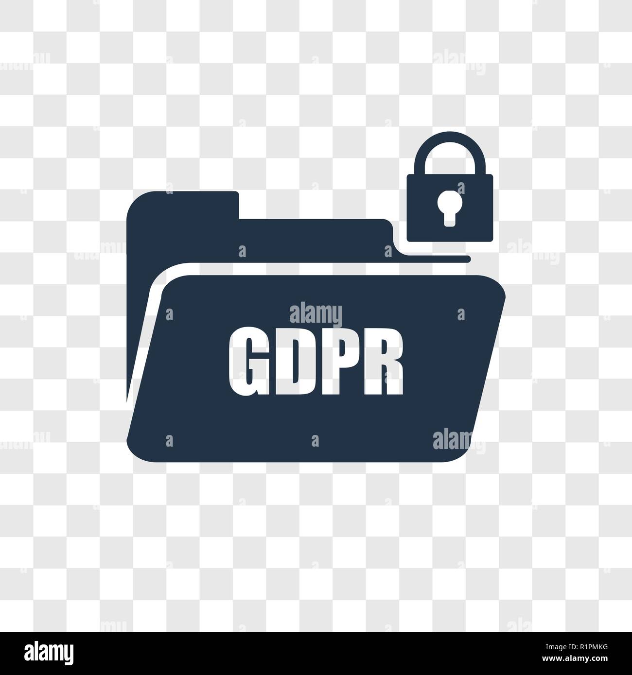 GDPR vector icon isolated on transparent background, GDPR transparency logo concept Stock Vector ...