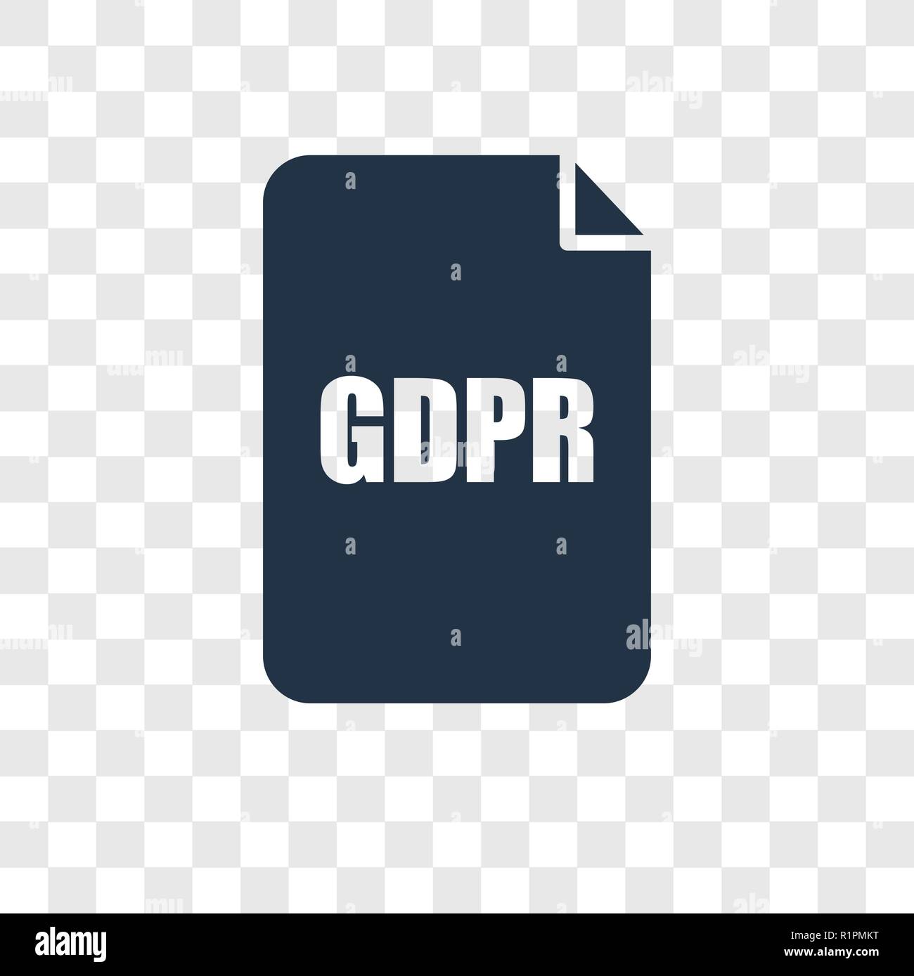 GDPR vector icon isolated on transparent background, GDPR transparency logo concept Stock Vector ...