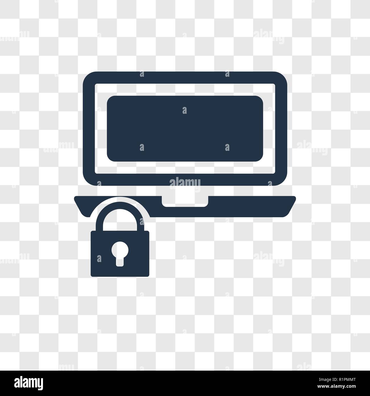 Laptop vector icon isolated on transparent background, Laptop ...