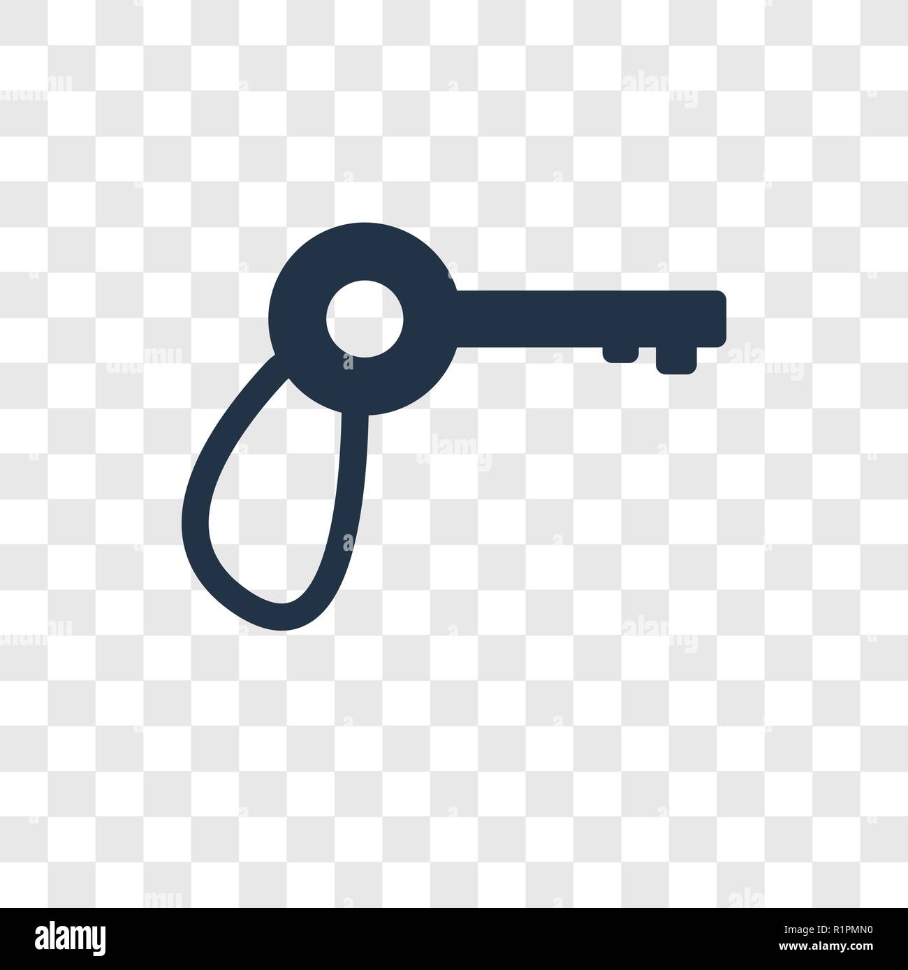 Key vector icon isolated on transparent background, Key transparency ...