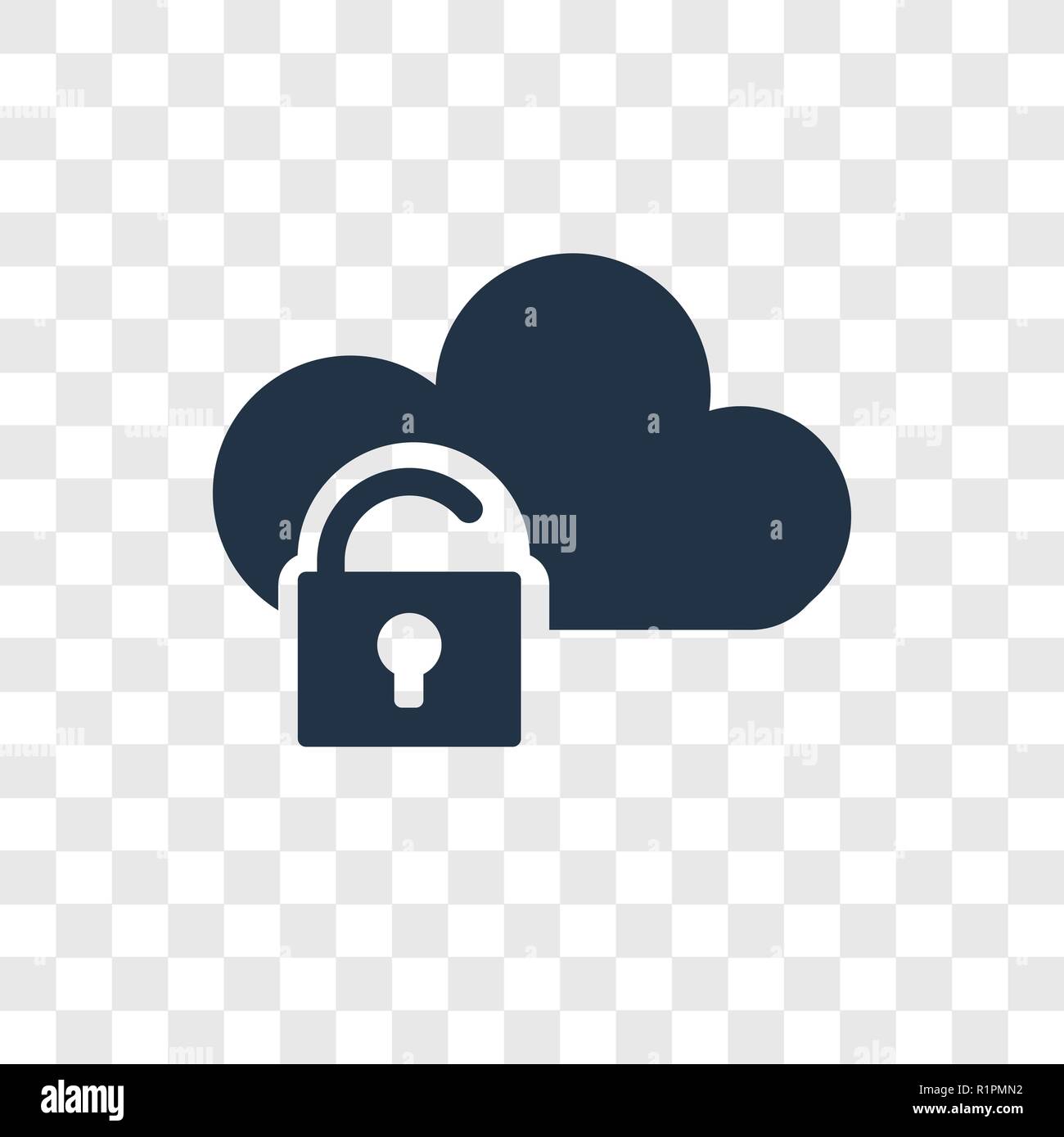 Cloud vector icon isolated on transparent background, Cloud ...