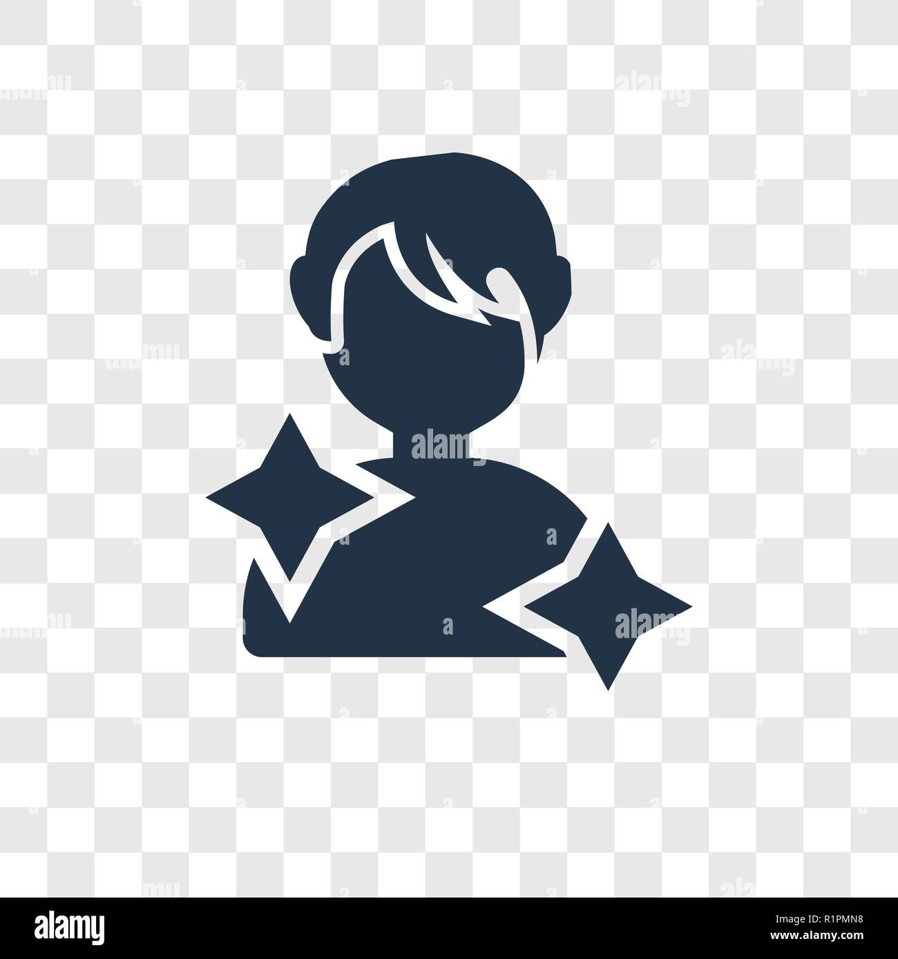Person vector icon isolated on transparent background, Person ...