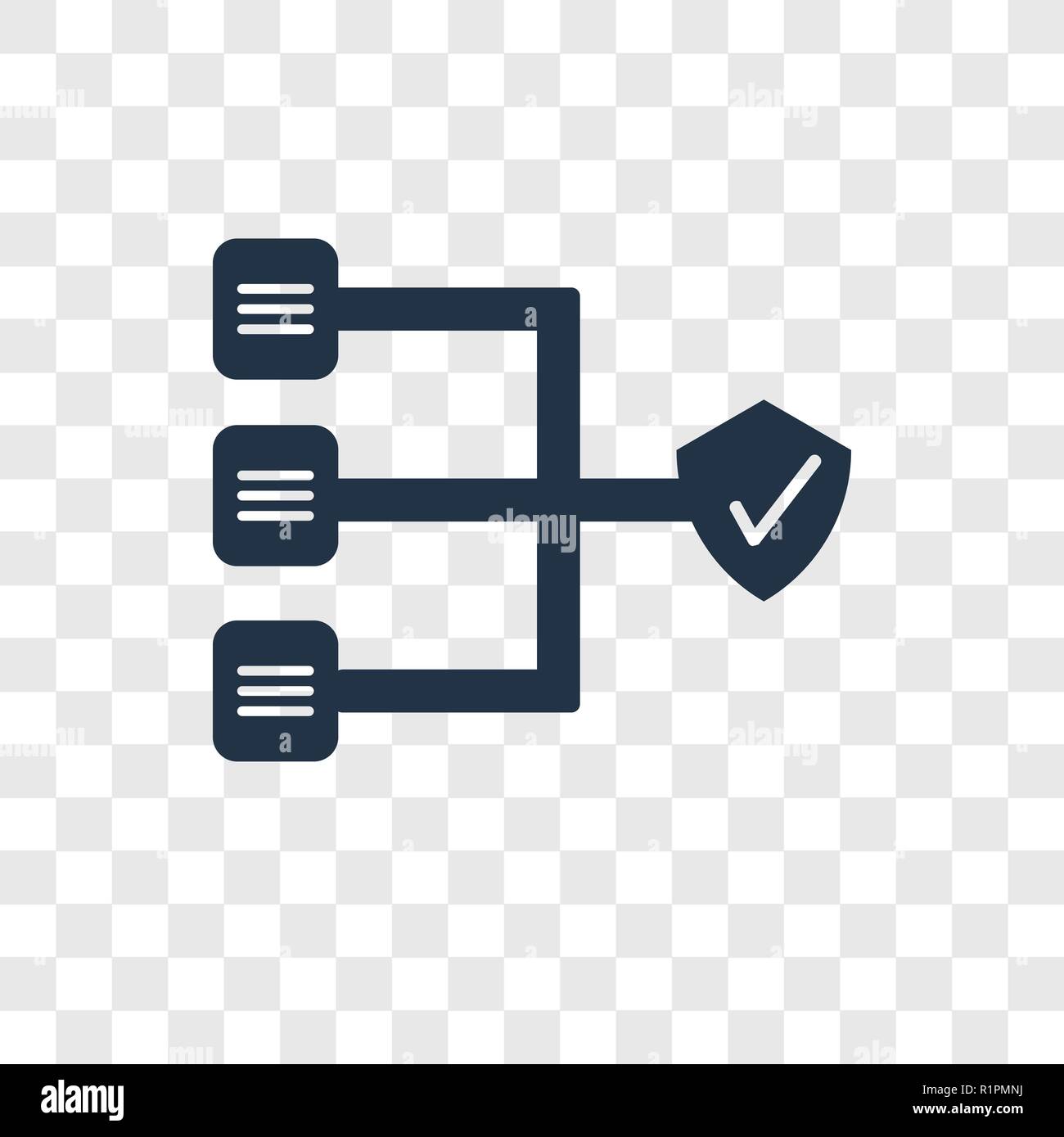 Servers vector icon isolated on transparent background, Servers ...