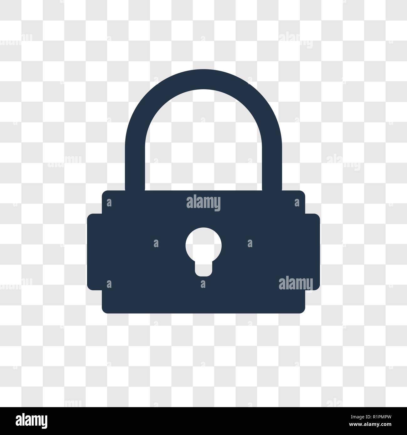 Padlock vector icon isolated on transparent background, Padlock ...