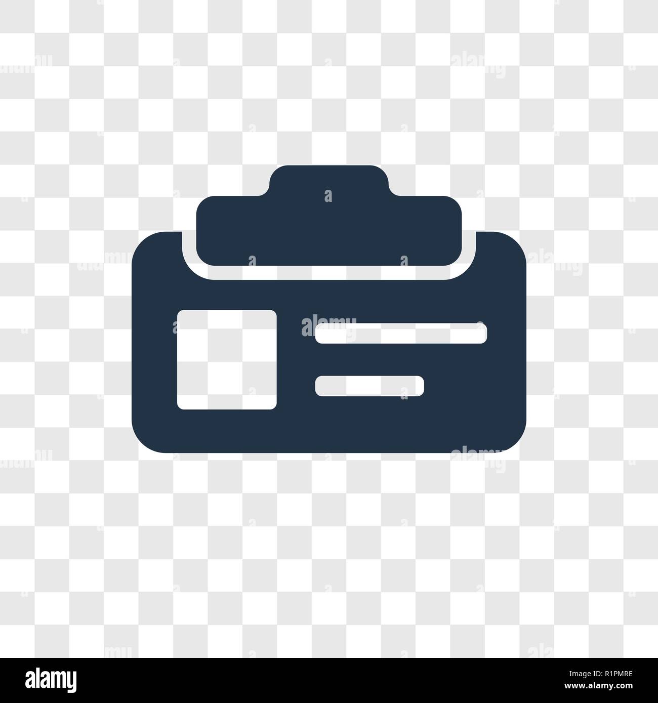Id card vector icon isolated on transparent background, Id card ...