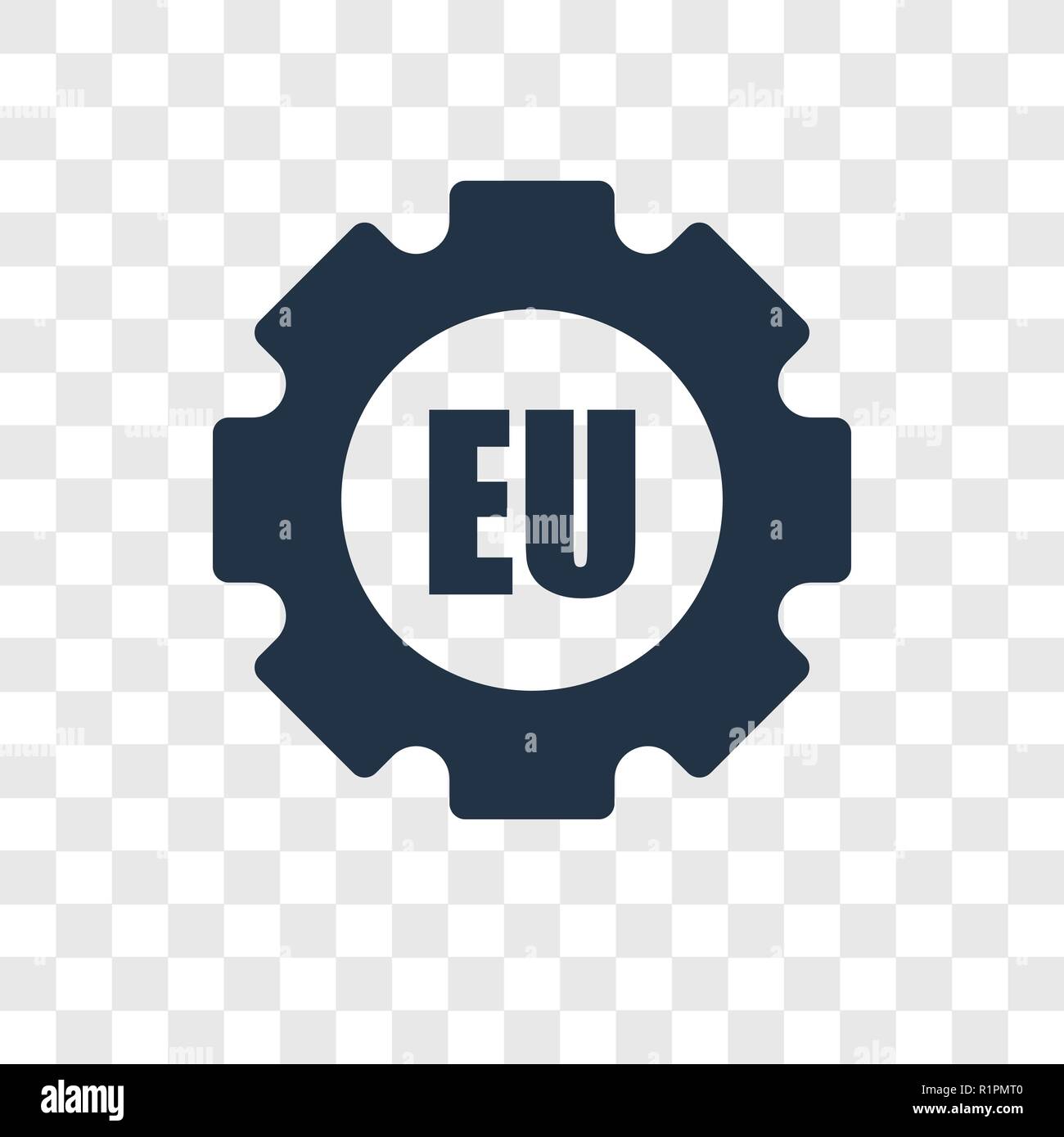 EU vector icon isolated on transparent background, EU transparency logo ...
