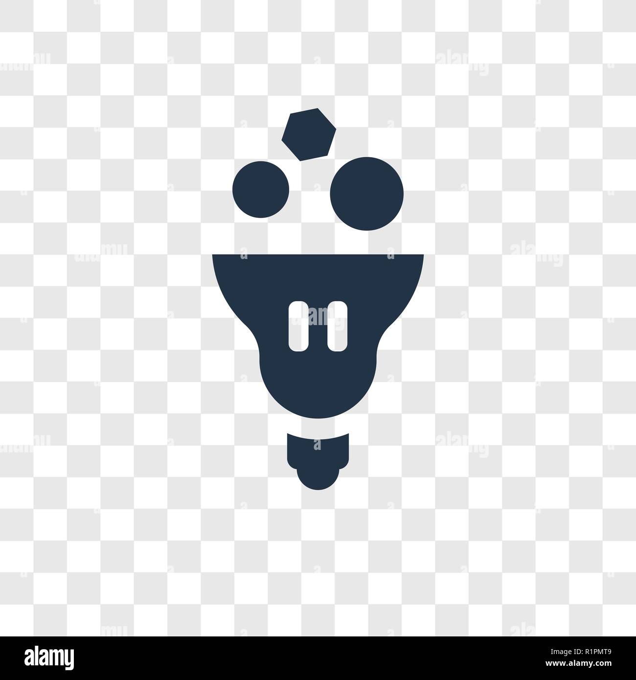 Idea vector icon isolated on transparent background, Idea transparency ...