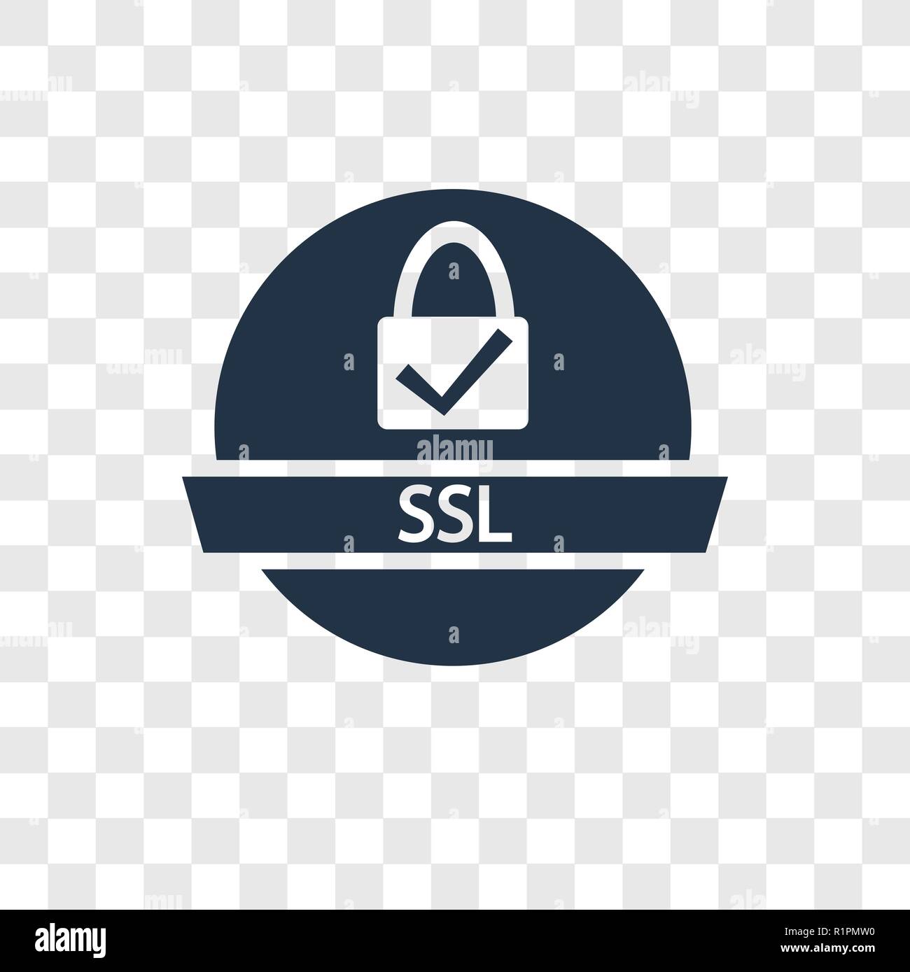 Ssl vector icon isolated on transparent background, Ssl transparency ...