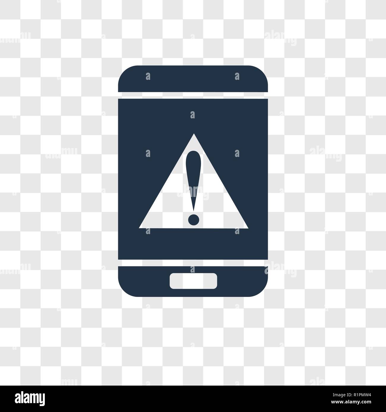 Warning vector icon isolated on transparent background, Warning ...