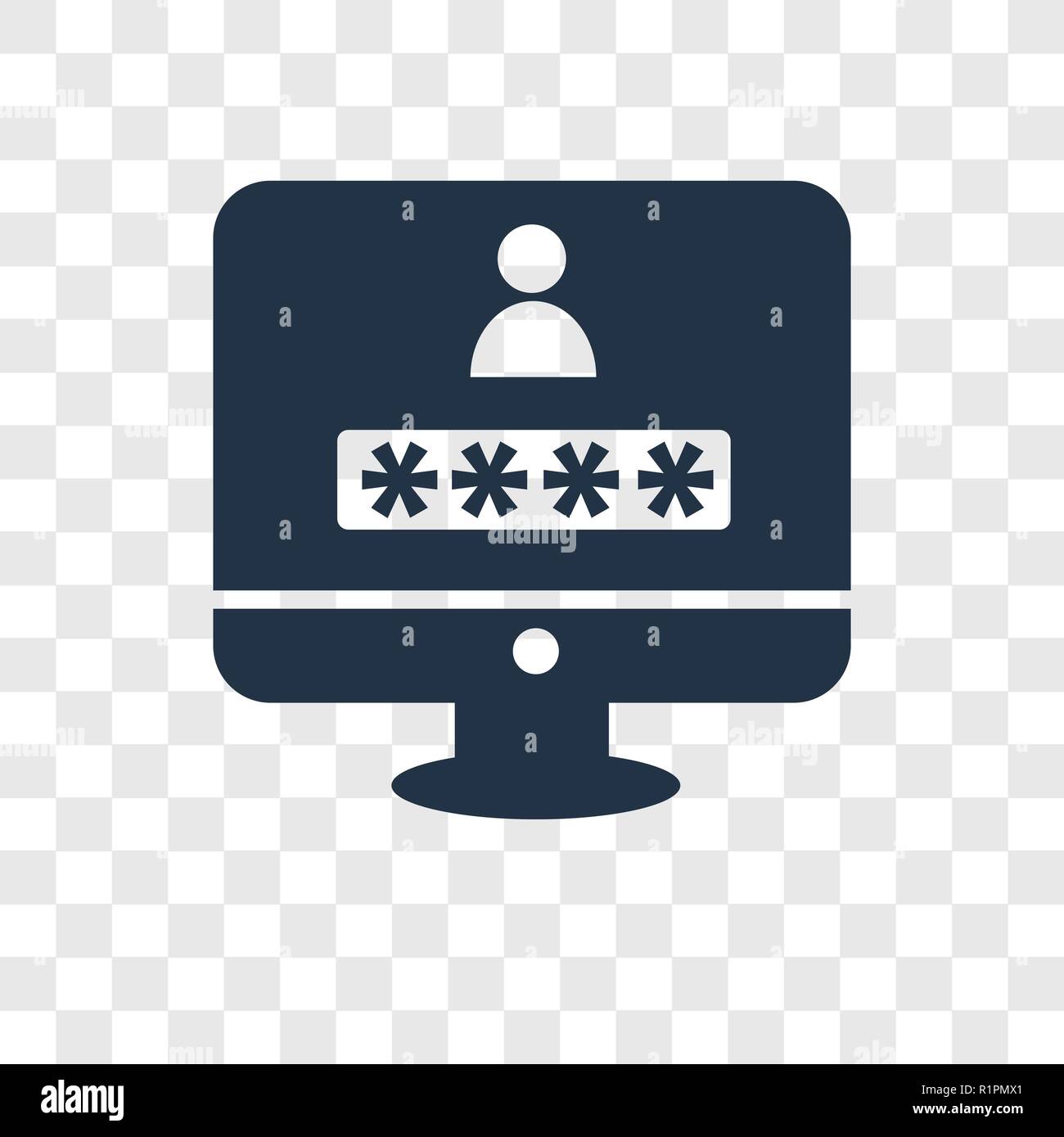 Password vector icon isolated on transparent background, Password ...