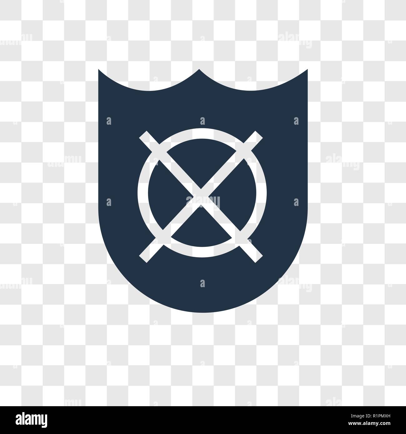 Shield vector icon isolated on transparent background, Shield ...
