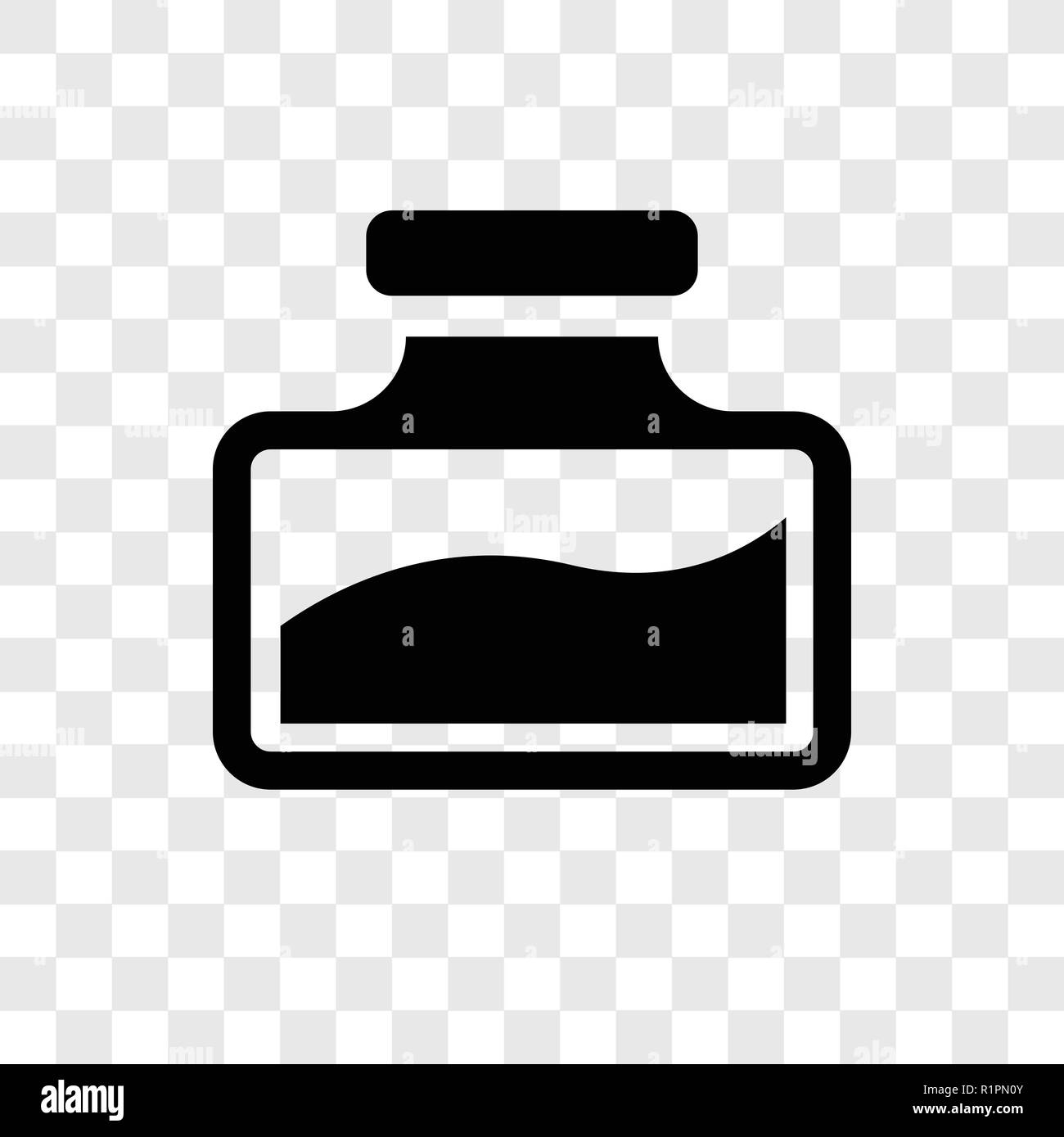 Ink vector icon isolated on transparent background, Ink transparency ...