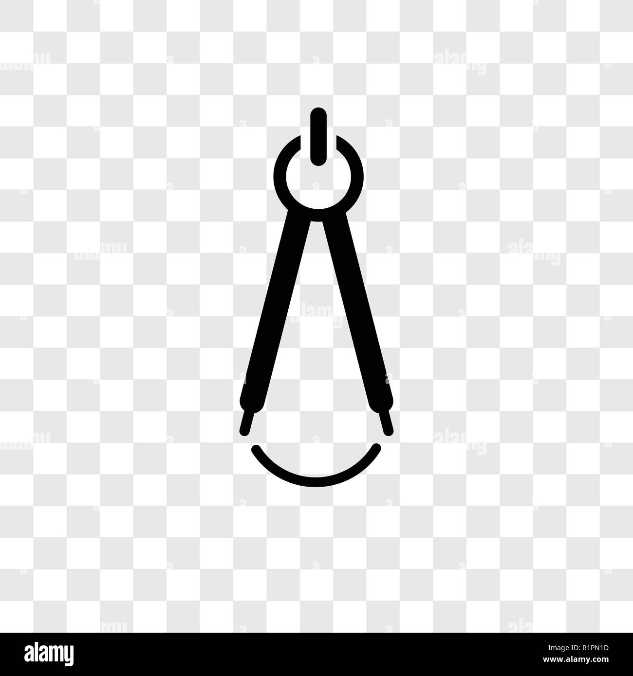 Compass vector icon isolated on transparent background, Compass ...