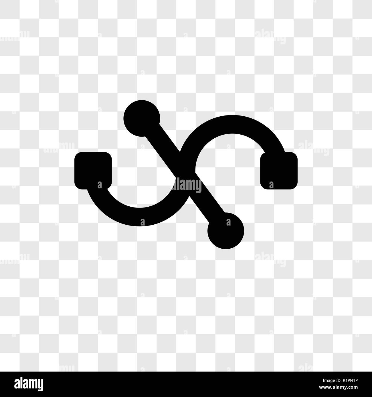 S Curve vector icon isolated on transparent background, S Curve ...