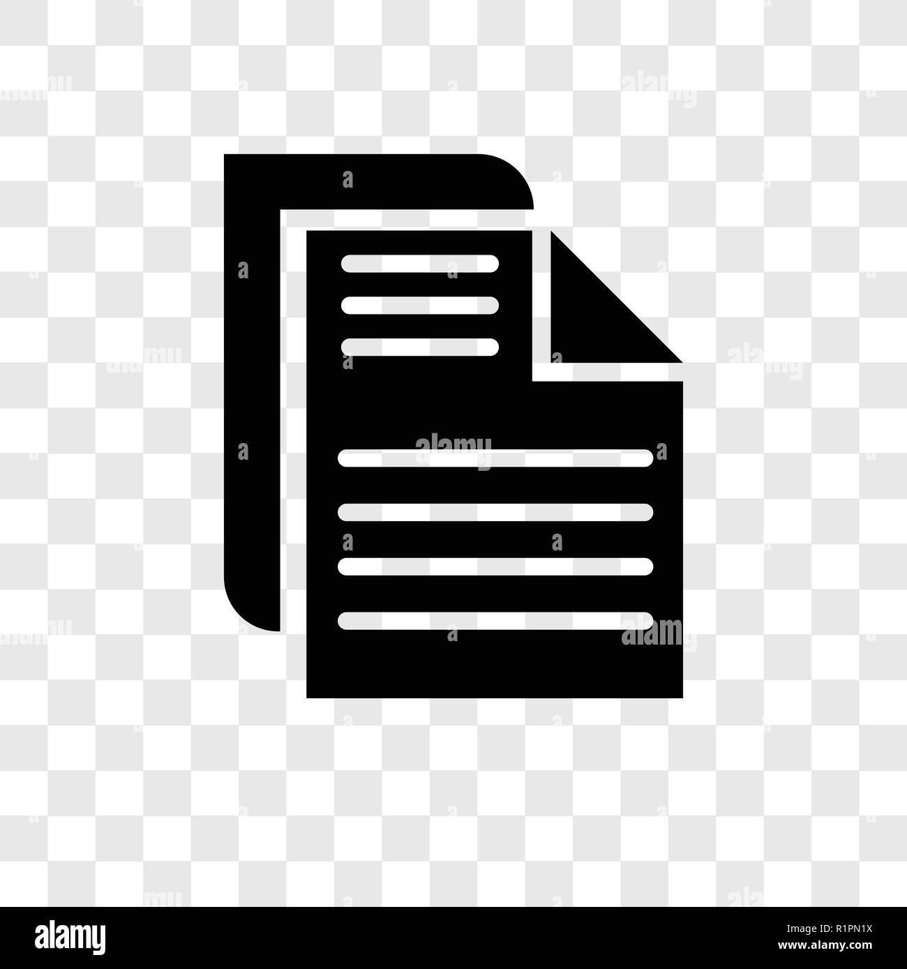 Paper with Text vector icon isolated on transparent background, Paper ...