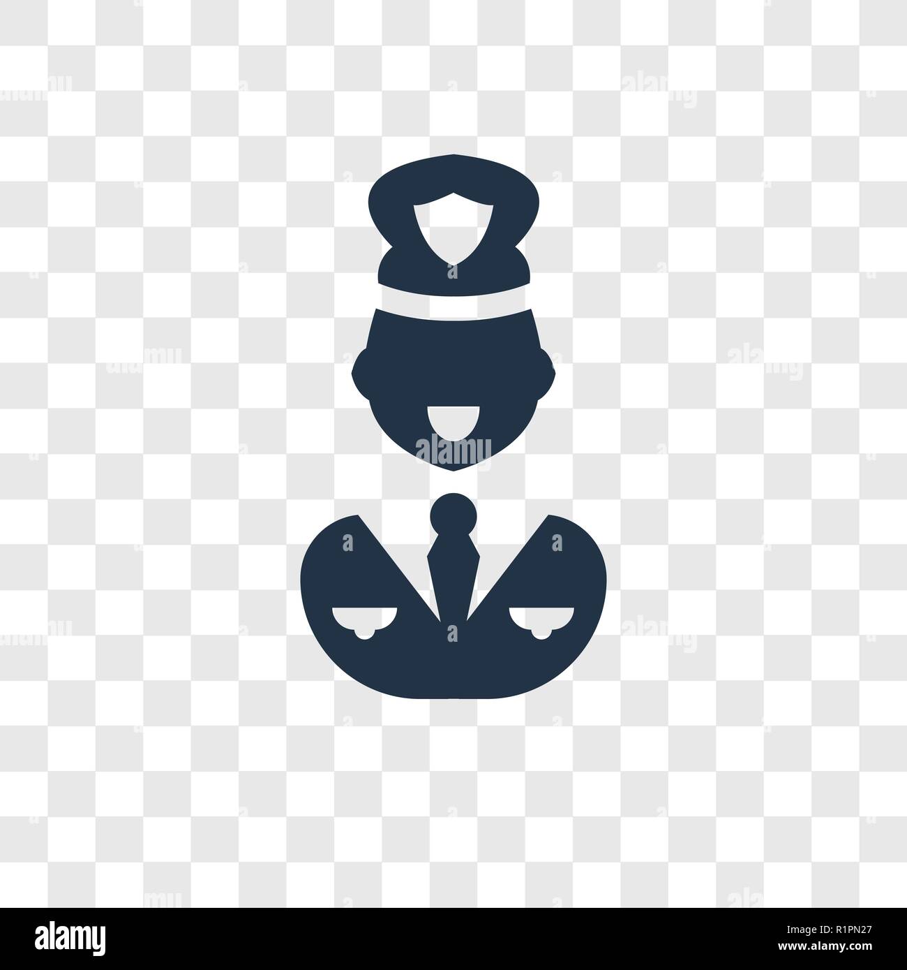 Police vector icon isolated on transparent background, Police ...