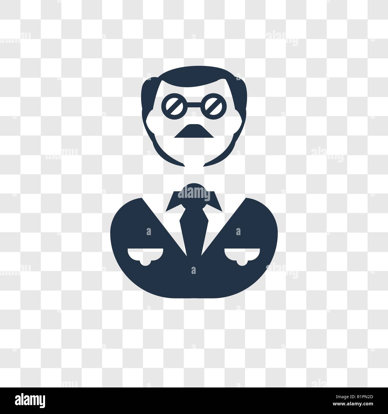 Teacher vector icon isolated on transparent background, Teacher ...