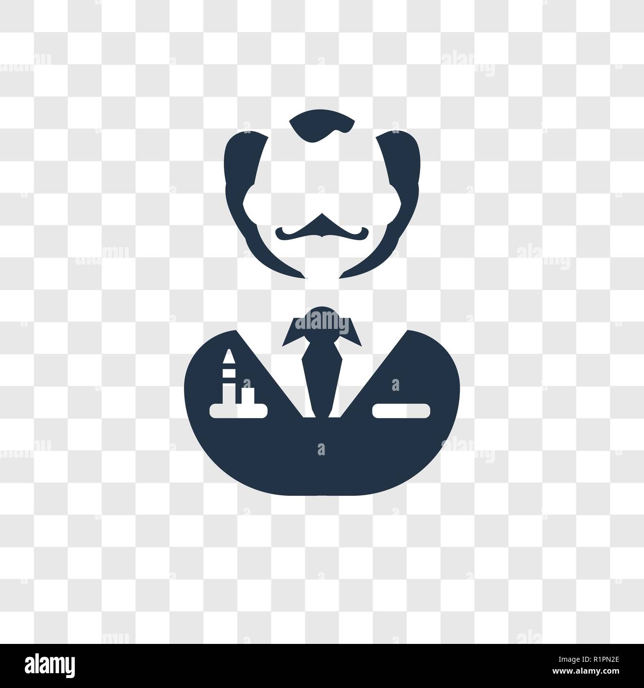 Teacher vector icon isolated on transparent background, Teacher ...