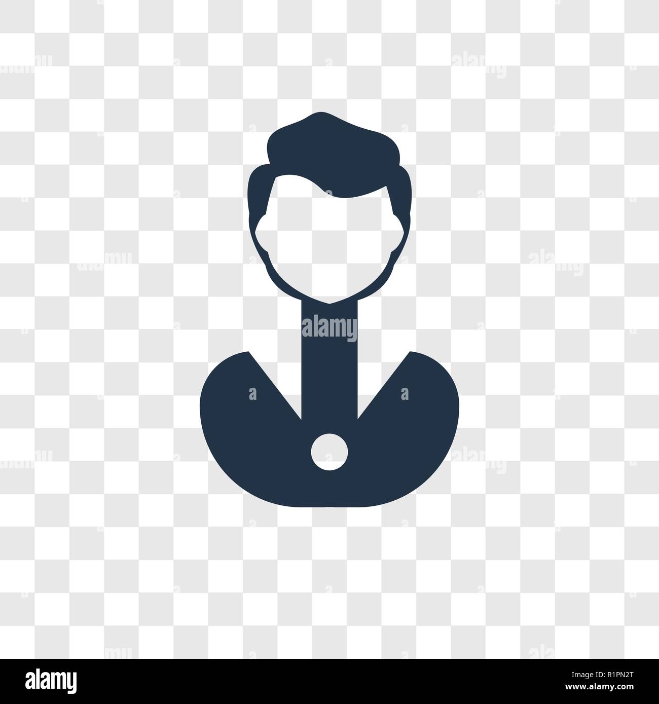 Man vector icon isolated on transparent background, Man transparency ...