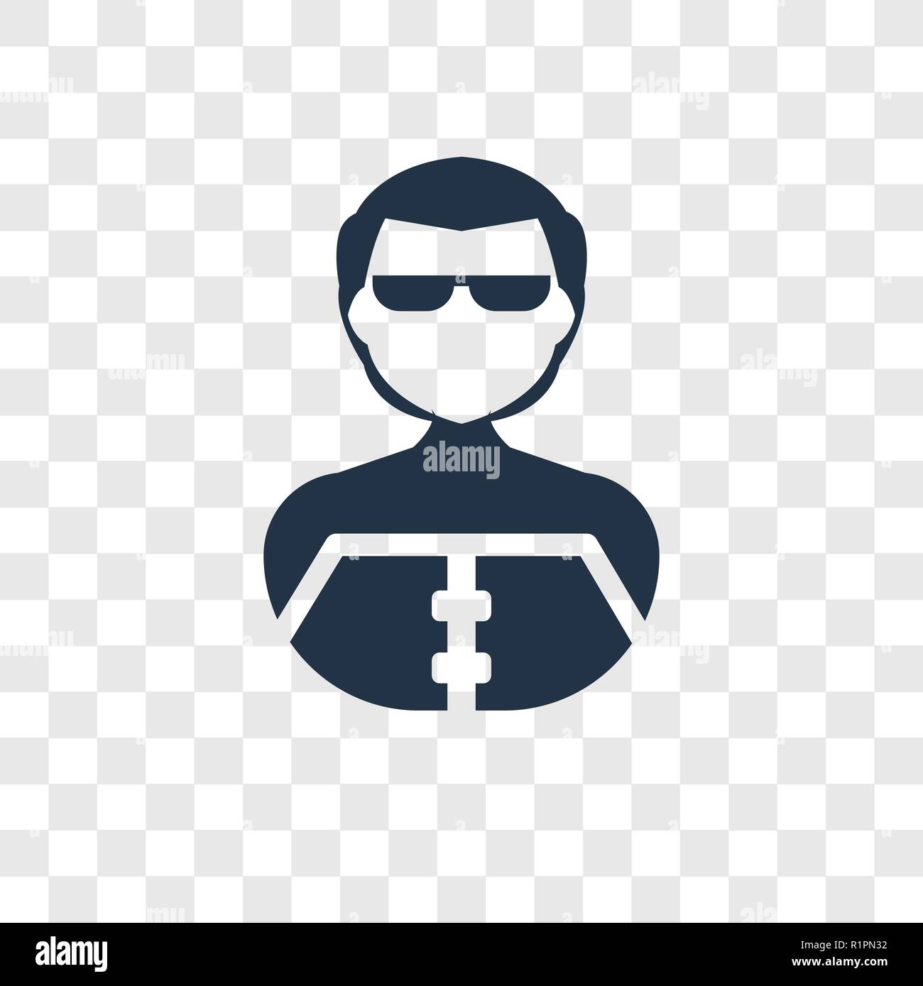 Secret service vector icon isolated on transparent background, Secret ...