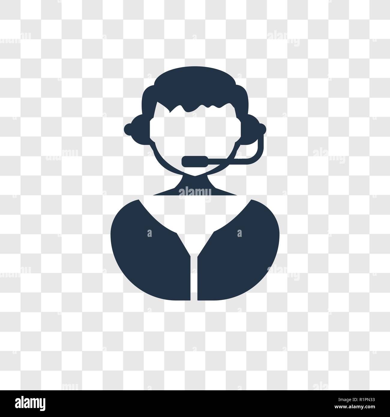 Telemarketer vector icon isolated on transparent background ...