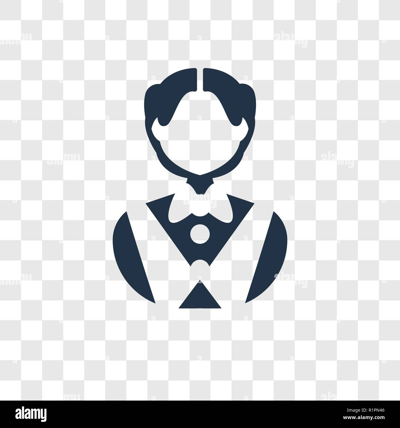 Waiter vector icon isolated on transparent background, Waiter ...