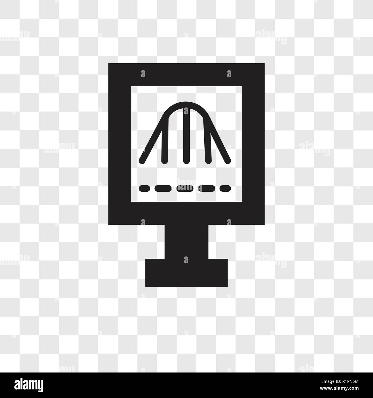 Gaussian function vector icon isolated on transparent background ...