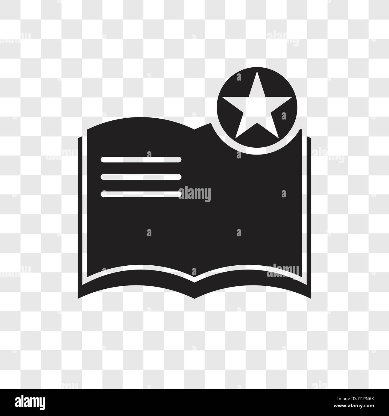 Favorite Book vector icon isolated on transparent background, Favorite ...