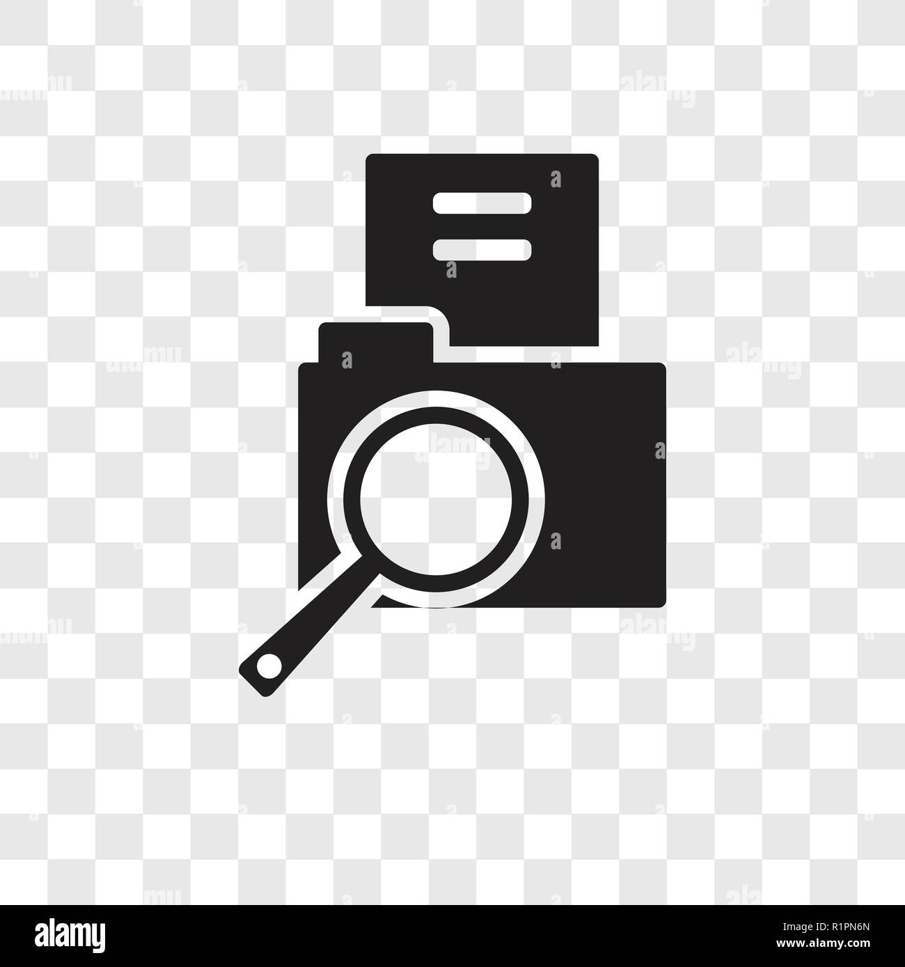 Searching files vector icon isolated on transparent background, Searching files transparency ...