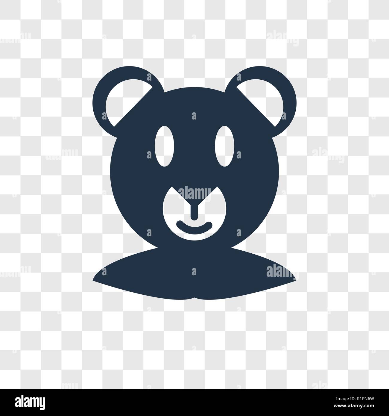 Bear vector icon isolated on transparent background, Bear transparency ...