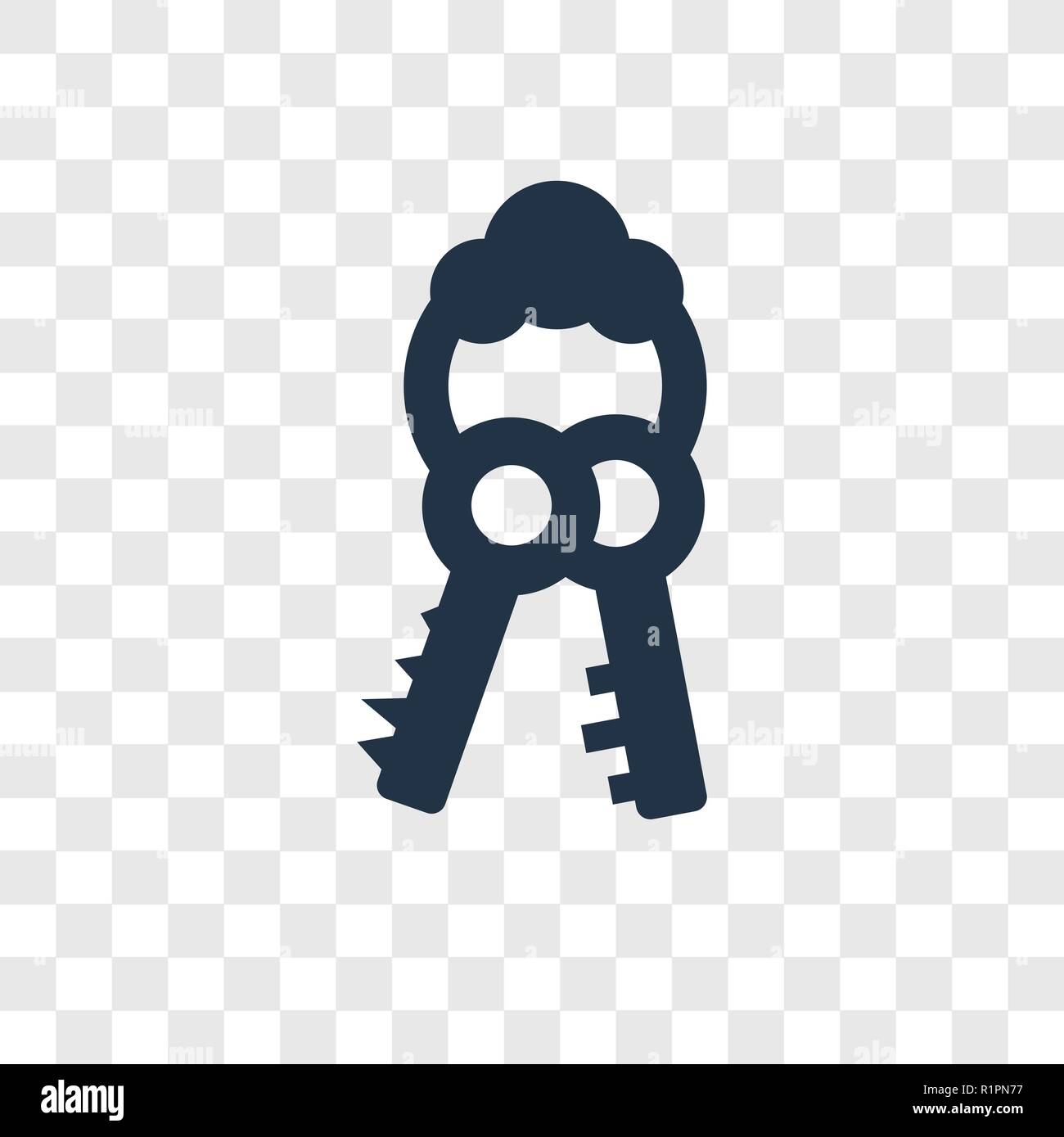 Keys vector icon isolated on transparent background, Keys transparency ...