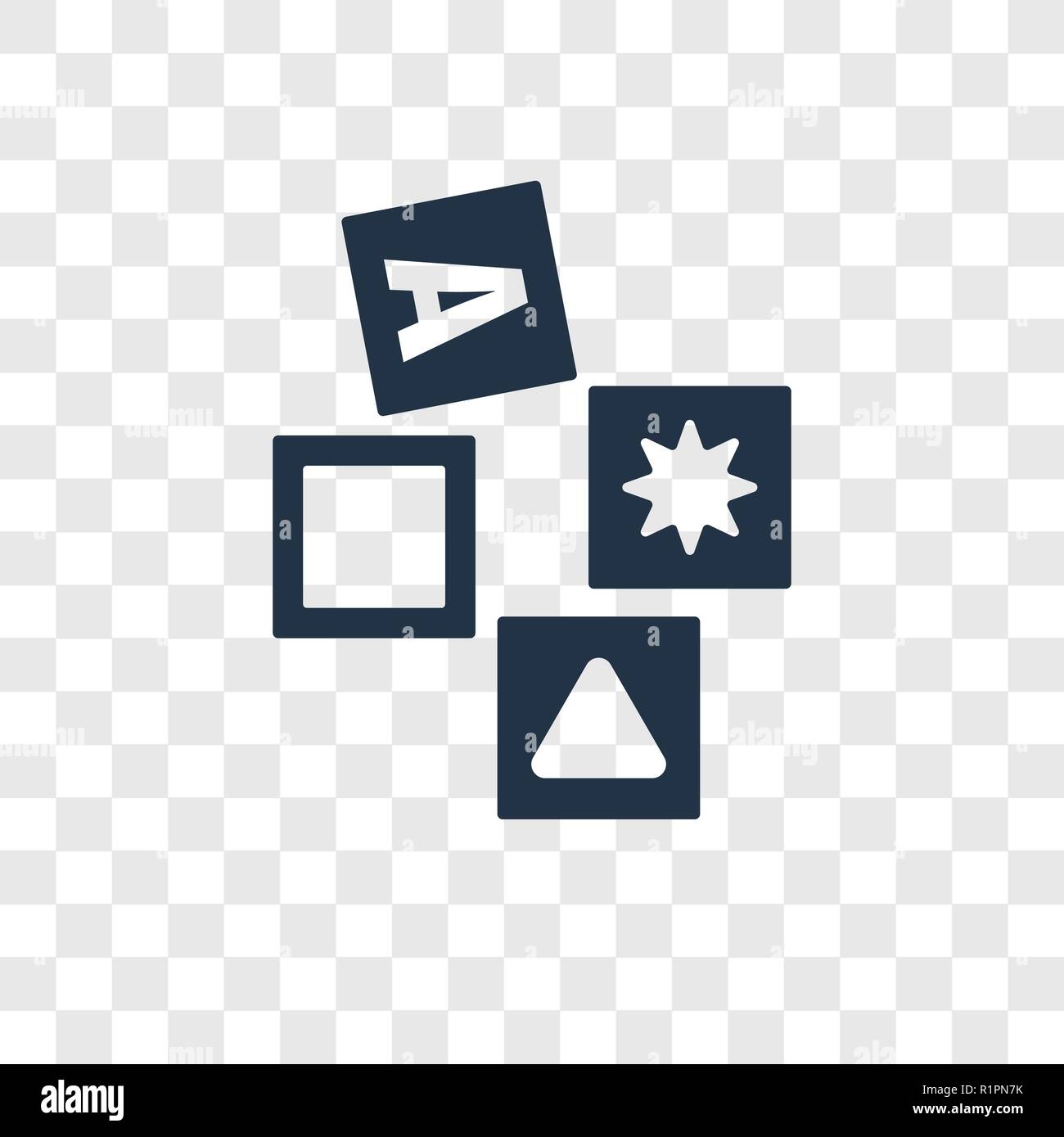 Cubes vector icon isolated on transparent background, Cubes ...