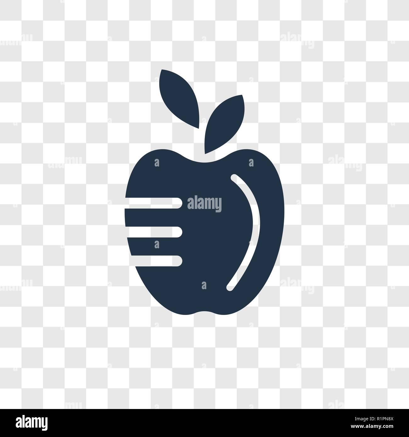 Apple vector icon isolated on transparent background, Apple ...