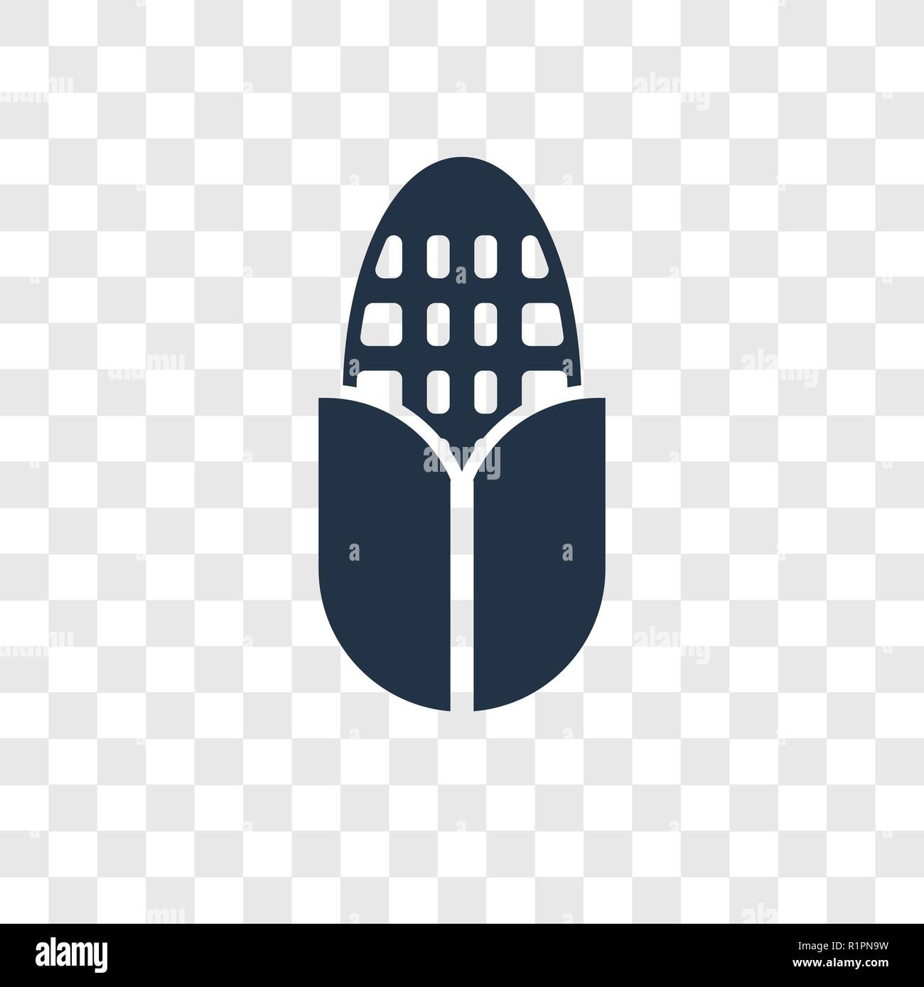 Corn vector icon isolated on transparent background, Corn transparency ...
